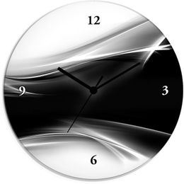 Artland Wanduhr &raquo;Kreatives Element&laquo; wahlweise mit Quarz- oder Funkuhrwerk, lautlos ohne Tickger&auml;usche schwarz &Oslash; 30cm, Quarzuhr