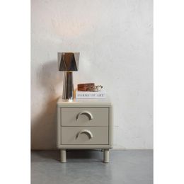 Woood Nachtkommode &raquo;Rune mit pulverbeschichtetem Metall B 42 x T 42 x H 45 cm&laquo; Tragkraft 12 kg pro Schublade, einfach montierbar, pfleiglicht beige 