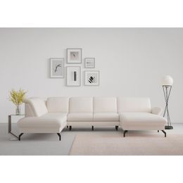 Sit & More sit&more Wohnlandschaft &raquo;Fashion U-Form&laquo; wahlweise mit Kopfteilverstellung, Vorziehsitz, motorisch, Metallf&uuml;&szlig;e beige B/H/T: 338cm x 84cm x 207cm, 