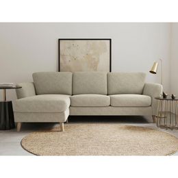 OTTO home Ecksofa &raquo;MARSEILLE (242/152cm),L-Form, Rec. rechts/links&laquo; Massivholzbeine Eiche, Landhausstil, Wellenunterfederung grau 85% Polypropylene, 