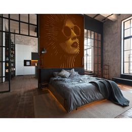A.S. Cr&eacute;ation Vliestapete &raquo;Fototapete Frau mit Sonnenbrille Retro Braun Gelb&laquo; matt strukturiert Vlies B/L: 2,55m x 3,5m, Rollen: 1