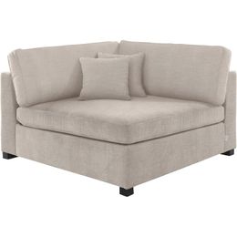 Home Affaire Sofa &raquo;Skara XXL&laquo; Eckelement zur individuellen Polstergarnitur-Gestaltung beige 100% Polyester B/H/T: 130cm x 86cm x 130cm, Samtvelours, 