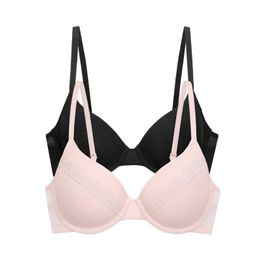 Dorina B&uuml;gel-BH &raquo;Jana (Valentine)&laquo; leicht gepolstert, vorgeformte Cups, Spitzendetails, elastisch schwarz 85, Cup C B&uuml;gel-BH