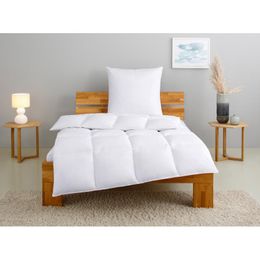 OTTO home Kassettenbett + Kopfkissen &raquo;RINA, Bettdecke in 135x200 & 155x220 cm, 2-tlg.&laquo; Set mit Kissen 40x80 cm, 80x80 cm f&uuml;r Herbst, Winter, Made in 