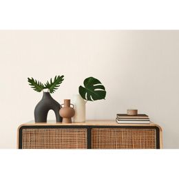 Livingwalls living walls Vliestapete &raquo;Mata Hari&laquo; Ton-in-Ton unifarben strukturiert Tapete Uni Einfarbig beige Vlies B/L: 0,53m x 10,05m, Rollen: 1