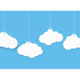 Livingwalls living walls Fototapete &raquo;Designwalls Clouds 1&laquo; glatt Vlies, Wand, Schr&auml;ge, Decke blau Vlies B/L: 3,5m x 2,55m