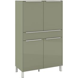 set one by Musterring Highboard &raquo;Reno&laquo; 1 Stk. tlg. Mit Vierkantfu&szlig; in diversen Farben, 152 cm H&ouml;he & Farbauswahl gr&uuml;n Glas, Holzwerkstoff B/H/T: 92cm 