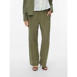 V&eacute;ro Moda Vero Moda Damen Schlupfhose &raquo;VMCAIA MW WIDE PANT WVN NOOS&laquo; Baumwollmischung, oversize, mit Leinen M (38), N-Gr