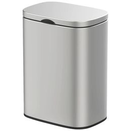 Wenko Kosmetikeimer &raquo;Sare&laquo; zur Befestigung an der Wand, 5 Liter silber Edelstahl B/H/T: 21,5cm x 29,5cm x 19cm, 5 l