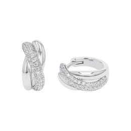JOOP! Damen JOOP! Paar Creolen &raquo;Schmuck, Geschenk&laquo; mit Zirkonia (synth.) silber 16mm, Silber 925 (Sterlingsilber)