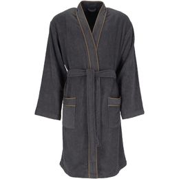 Vossen Herrenbademantel &raquo;Jack, ideal f&uuml;r Sauna & Spa, Hotelbademantel, Morgenmantel&laquo; grau Baumwolle M L: 120cm