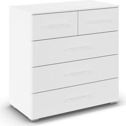 Rauch Kommode &raquo;Gamma&laquo; Breite 80 cm / H&ouml;he 81 cm, verschiedene Griffvarianten/-Farben, mit f&uuml;nf ger&auml;umigen Schubladen in verschiedenen Gr&ouml;&szlig;en MADE IN 