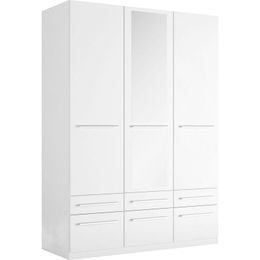 Priess Kleiderschrank &raquo;Schrank Garderobe W&auml;scheschrank Barcelona in 5 Breiten&laquo; viel Stauraum, ger&auml;umige Schubk&auml;sten, mit Spiegel, MADE IN GERMANY wei&szlig;