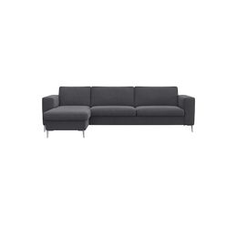 FLEXLUX Ecksofa &raquo;Fiore, super Sitzkomfort durch Kaltschaum im Sitz, L-Form&laquo; breite Armlehnen, Kaltschaum, F&uuml;&szlig;e Alu grau 100% Polyester B/H/T: 262cm x 