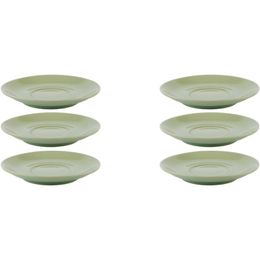 APS Untertasse &raquo;6er Set Cappuccinountertasse -SNUG-&laquo; Teller Set, hochwertig verarbeitetes Material gr&uuml;n Porzellan 15,5cm
