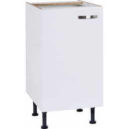 KOCHSTATION Unterschrank &raquo;KS-Cara&laquo; Breite 45 cm wei&szlig; wei&szlig;, B/H/T: 45cm x 87cm x 58,4cm, T&uuml;ren: 1 Stk.