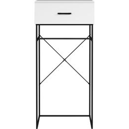 Home Affaire Beistelltisch &raquo;Sterling&laquo; 1 Stk. tlg. Konsolentisch mit 1 Schublade - (B/T/H) 60/48/132 cm wei&szlig; B/H/T: 60cm x 132cm x 48cm