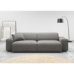 Home Affaire Big-Sofa &raquo;Glimminge auch in Breitcord, Feincord + Easy care-Bezug,&laquo; besondere Kedern&auml;hte Zierkissen grau 100% Polyester B/H/T: 254cm x 
