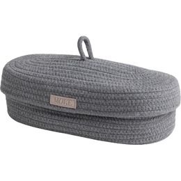 M&ouml;ve Aufbewahrungskorb &raquo;Bohemian&laquo; grau Baumwolle, Polyester B/H/T: 14cm x 9cm x 32cm