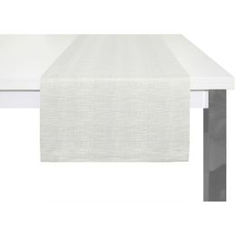 WIRTH Tischl&auml;ufer &raquo;WIESSEE&laquo; wei&szlig; Baumwolle, Leinen, Modal B/L: 50cm x 140cm, eckig