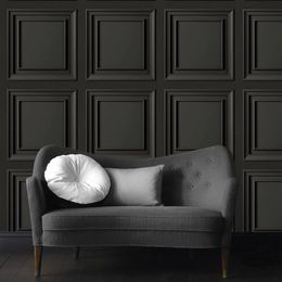 Sublime Vliestapete &raquo;PANEL&laquo; 3D-Optik Design Tapeten schwarz Vlies B/L: 0,52m x 10m, Rollen: 1
