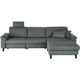 3C Candy Ecksofa &raquo;Mainau L-Form&laquo; Relaxfunktion im 1,5-Sitzer, motorische Schlaffunktion in Longchair grau 100% Polyester B/H/T: 308cm x 91cm x 185cm, 