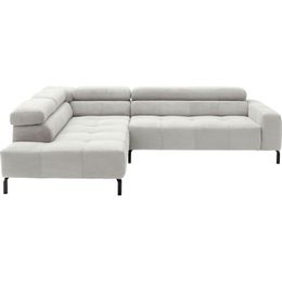 Home Affaire Ecksofa &raquo;Claya, L-Form, incl. Kopfteilverstellung, Breite 276 cm&laquo; wahlweise elektrischer Sitzvorzug silber 95% Polyester, 5% Nylon B/H/T: