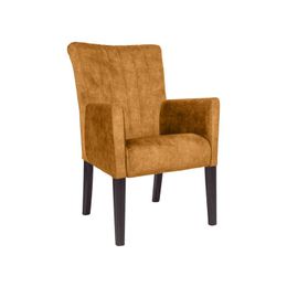 Home Affaire Armlehnstuhl &raquo;King&laquo; () Esszimmerstuhl, Beingestell Massivholz Eiche oder Buche wengefarben orange Massivholz, Polyester B/H/T: 60cm x 