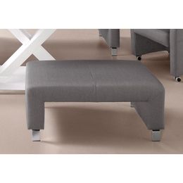 exxpo - sofa fashion Polsterhocker &raquo;Intenso, Hocker, modern&laquo; hohe Bodenfreiheit, frei im Raum stellbar, hoher Sitzkomfort grau NaturLeder;