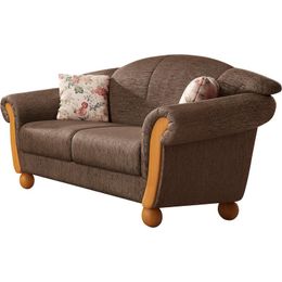 Home Affaire 2-Sitzer &raquo;Milano, bequem durch Federkern, kompakte Stellma&szlig;e: Breite 159cm&laquo; braun Chenille &raquo;Esparta&laquo; (70% Polyacryl, 30% Polyester) auf 