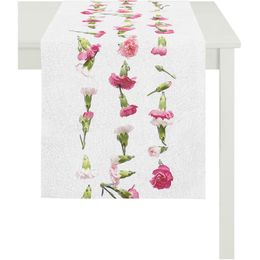 Apelt Tischl&auml;ufer &raquo;3941 SUMMER GARDEN, Sommerdeko, Sommer&laquo; rosa Baumwolle B/L: 40cm x 140cm, 1 Stk., rechteckig