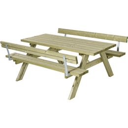 Plus Garten-Essgruppe &raquo;Kombim&ouml;bel&laquo; 1 Stk. tlg. 177x155x71/45 cm m/Klappsitzen - 2 R&uuml;ckenlehnen beige B/H/T: 179cm x 71cm x 177cm