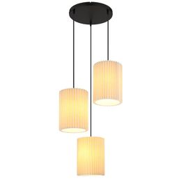 Globo LIGHTING H&auml;ngeleuchte &raquo;PAGE&laquo; E27 1 Stk. H&auml;ngelampe Esszimmer-Leuchte Esstischleuchte Wohnzimmer beige &Oslash; 46cm H: 120cm, 1 Stk.
