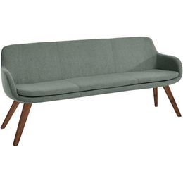 Musterring Essbank &raquo;Tavia&laquo; Stativgestell Wildnussbaum massiv ge&ouml;lt, Breite 180, 200 oder 220 cm blau 100% PES B/H/T: 180cm x 87cm x 66cm, Flachgewebe