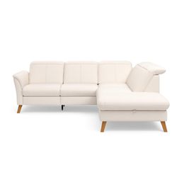 Sit & More sit&more Ecksofa &raquo;Romero L-Form&laquo; wahlweise mit oder ohne TV-Funktion, Schlaffunktion, Bettkasten beige 100% Polyester B/H/T: 250cm x 91cm x 220cm, 