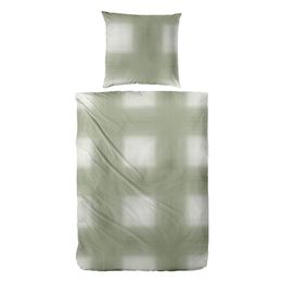 Primera Bettw&auml;sche &raquo;Edelflanell-Bettw&auml;sche Grazia&laquo; 2 Stk. mit modernem Karomuster gr&uuml;n Edel-K&ouml;per-Flanell, Obermaterial: 100% Baumwolle B/L: 155cm x 220cm, 1 