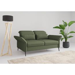Sit & More sit&more 3-Sitzer &raquo;Emely, inkl. Sitztiefenverstellung&laquo; wahlweise mit Schlaffunktion, Kopf- & Armteilverstellung gr&uuml;n 95%Polyester, 5% Polyamid B/H/T: 