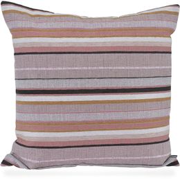 HOCK Dekokissen &raquo;Mary&laquo; R&uuml;ckenkissen inkl. F&uuml;llung, 60x60cm, Dekokissen Streifen, pink lila Baumwolle, Polyester B/L: 60cm x 60cm, 1 Stk.