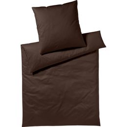Yes For Bed Bettw&auml;sche &raquo;Pure & Simple Uni in Gr. 135x200, 155x220 oder 200x200 cm&laquo; 2 Stk. Bettw&auml;sche aus Baumwolle, zeitlose Bettw&auml;sche mit seidigem 