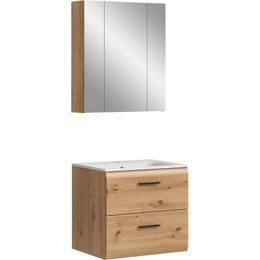 Welltime Badezimmer-Set Set, 3 Stk. tlg. braun Holzwerkstoff, MDF B/H/T: 60cmcm x 185cmcm x 46cmcm