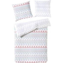 Primera Bettw&auml;sche &raquo;Bio-Renforce-Bettw&auml;sche Zahara&laquo; 2 Stk. mit einem modernen Zick-Zack Muster bunt Renforc&eacute; (Bio-Baumwolle), Obermaterial: 100% Baumwolle B/L