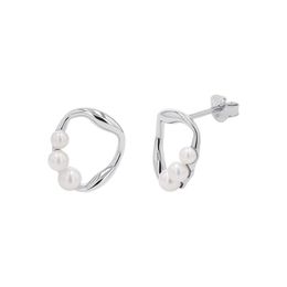 Tom Tailor Damen Tom Tailor Paar Ohrstecker &raquo;Schmuck Geschenk Silber 925&laquo; mit S&uuml;&szlig;wasserzuchtperle silber 4mm, Perlen Silber 925 (Sterlingsilber)