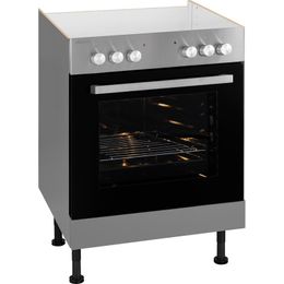 Optifit Herdumbauschrank &raquo;Parma&laquo; Breite 60 cm grau Holzwerkstoff basaltgrau, B/H/T: 60cm x 87cm x 58,4cm, Komplettausf&uuml;hrung