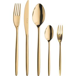 Pinti Inox PINTINOX Besteck-Set &raquo;Olivia Treasure&laquo; Optik Gl&auml;nzend PVD Beschichtung gold Edelstahl 18/10 30 Stk.