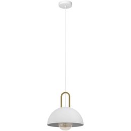 Eglo H&auml;ngeleuchte &raquo;CALMANERA&laquo; E27 1 Stk. H&auml;ngeleuchte aus Stahl - exkl. E27 - 40W wei&szlig; &Oslash; 32,5 H: 110cm, 1 Stk.