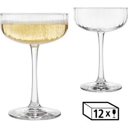 Libbey Champagnerglas &raquo; Trinkglas, 12er Set -LINEAR-&laquo; 251 ml, hochwertig verarbeitet, im modernen Design transparent Glas &Oslash; 10,5cm x 15,5cm, 251ml, 12