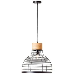 Brilliant Pendelleuchte &raquo;Avia&laquo; E27 1 Stk. h&ouml;henverstellbar - dimmbar - 135cm H&ouml;he - E27 Fassung schwarz 1, &Oslash; 47cm H: 135cm, 1 Stk.