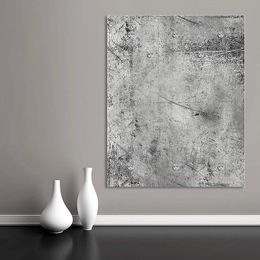 queence Garderobenleiste &raquo;Brushed Grey&laquo; Wand Garderobe, wischtechnik, Beton Optik, grau, platzsparend, modern grau Edelstahl B/H/T: 100cm x 120cm x 