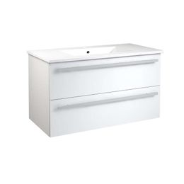 Welltime Waschtisch &raquo;Serena, Waschbeckenunterschrank inkl. Waschbecken, Badm&ouml;bel&laquo; Breite 101,5 cm, Soft-Close-Funktion, FSC wei&szlig; B/H/T: 101,5cm x 50cm