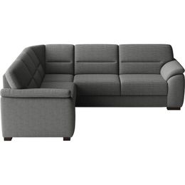 Sit & More sit&more Ecksofa &raquo;Montego L-Form, B: 255 cm&laquo; wahlweise mit Schlaffunktion und Schubkasten grau 100% Polyester B/H/T: 255cm x 88cm x 225cm, Breitcord, 